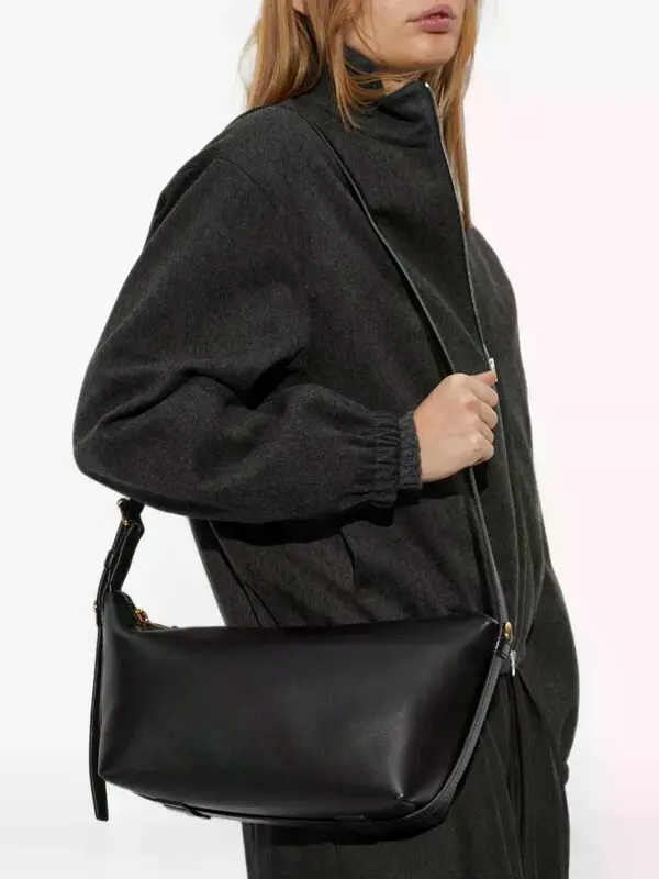 Moschino Leather Shoulder Bag - Black
