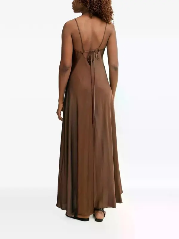 HAVEONE V-neck Tie-back Maxi Dress