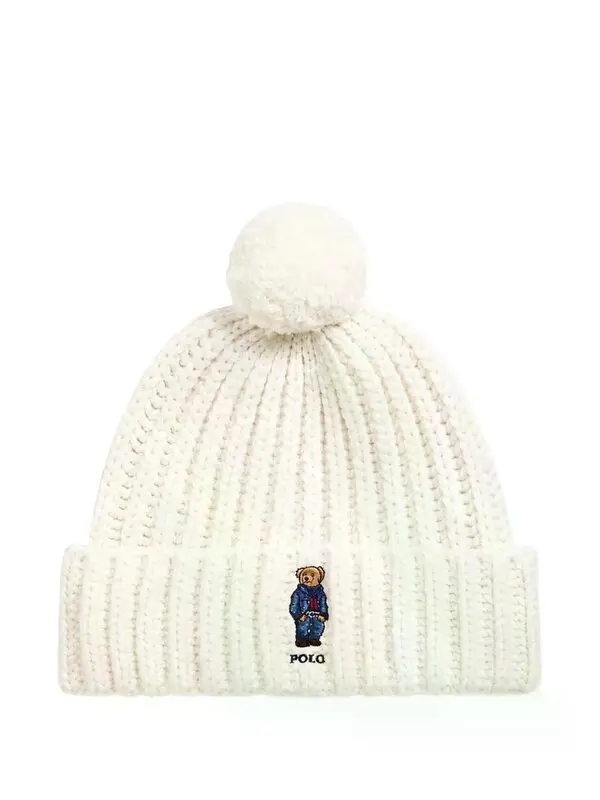 Polo Ralph Lauren Polo Bear Pom-pom Beanie Hat - Neutrals