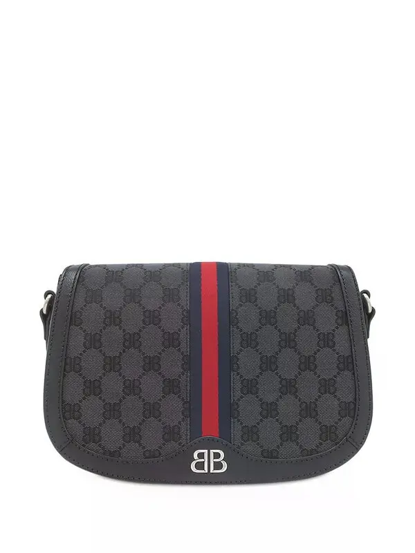 Balenciaga 2016-2026 The Hacker Project Bb Canvas Web Ophidia Crossbody Bag