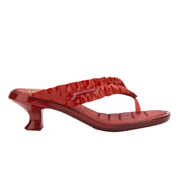 Melissa Thong Kitten Heel X Ganni - Red