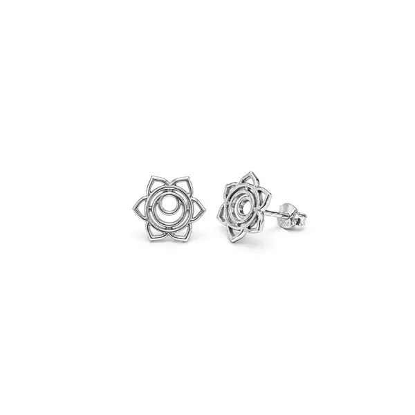 THE JEWELLERY STORE LONDON Sacral /svadhishthana Chakra Stud Earrings In Sterling - Silver