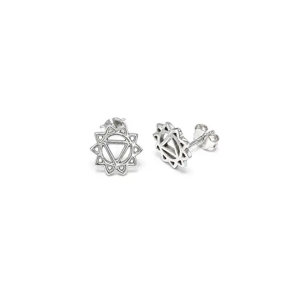 THE JEWELLERY STORE LONDON Solar Plexus/manipura Chakra Stud Earrings In Sterling - Silver
