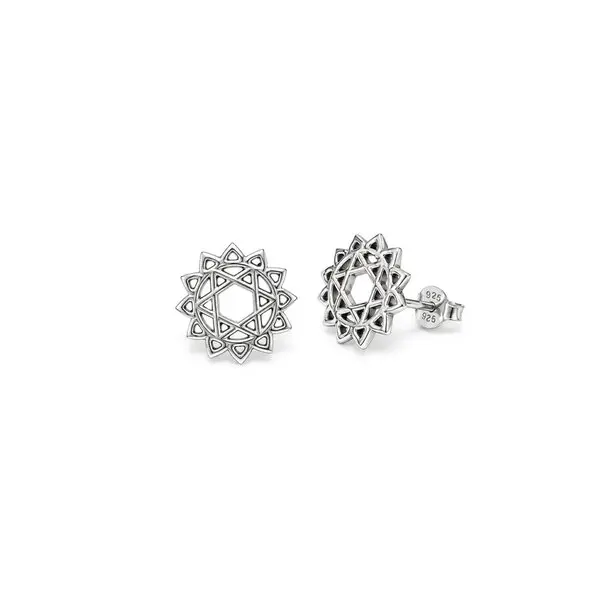 THE JEWELLERY STORE LONDON Heart /anahata Chakra Stud Earrings In Sterling - Silver
