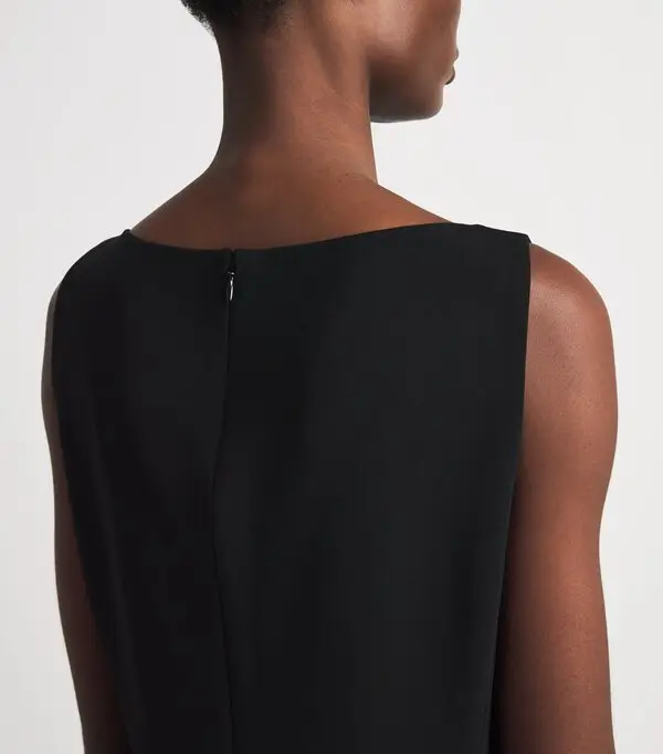 Theory Crepe Boat-neck Midi Dress