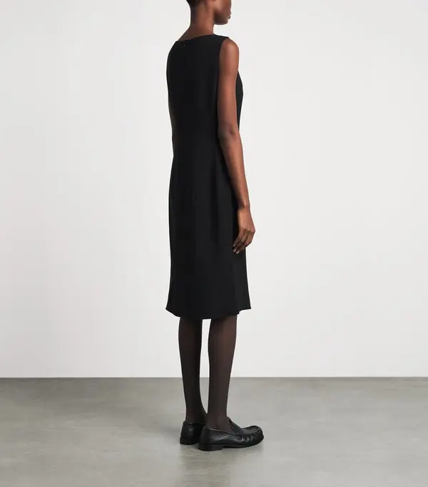 Theory Crepe Boat-neck Midi Dress