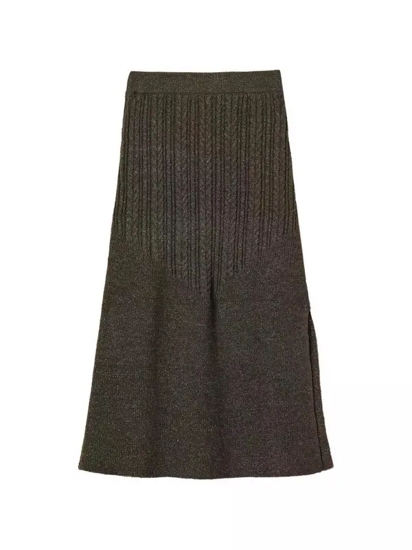 TWINSET Cable Knit Midi Skirt