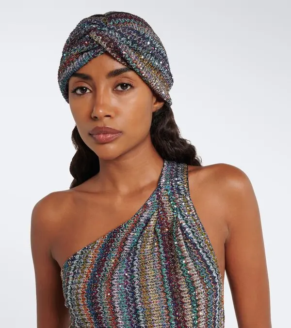 Missoni Knitted Sequined Headband