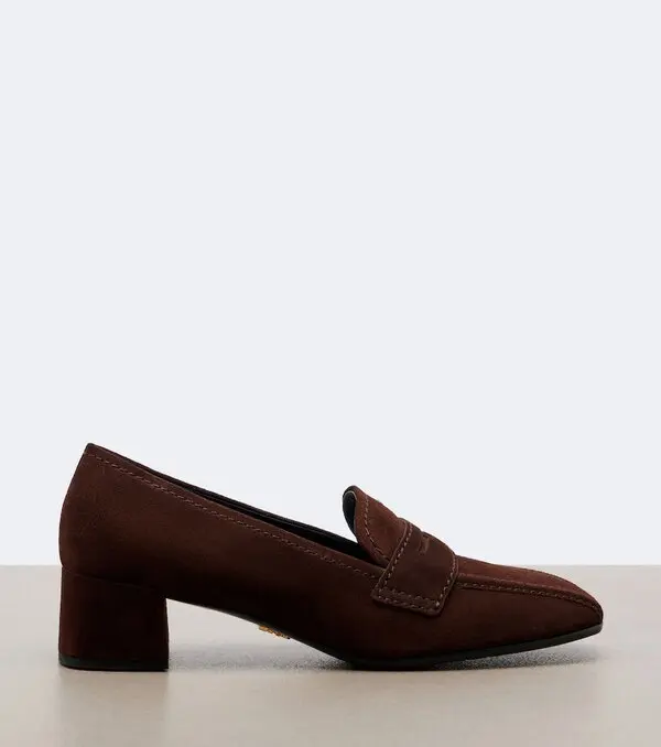 Prada Suede Loafer Pumps