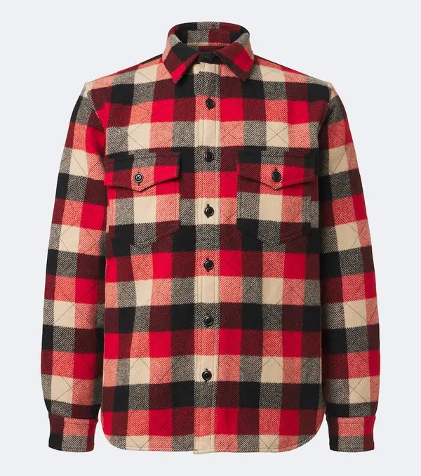 Ralph Lauren Padded Plaid Wool Twill Overshirt