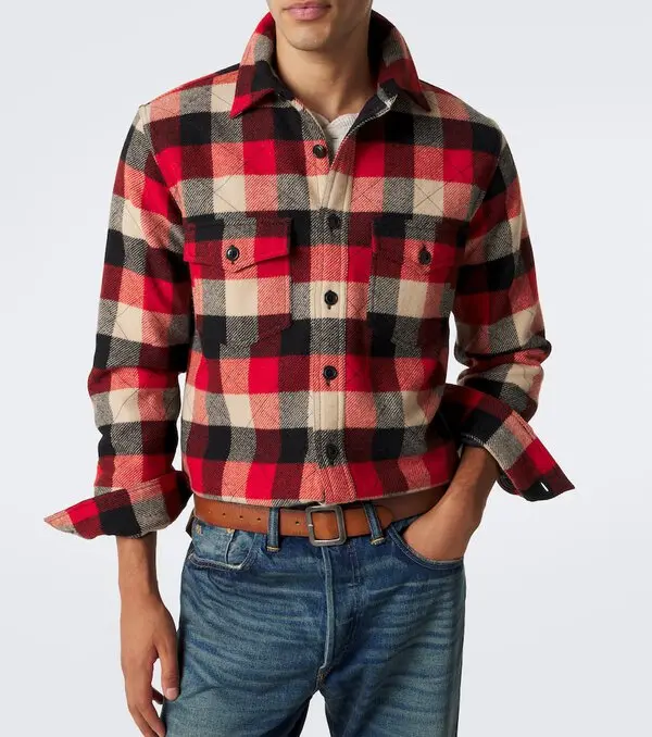 Ralph Lauren Padded Plaid Wool Twill Overshirt