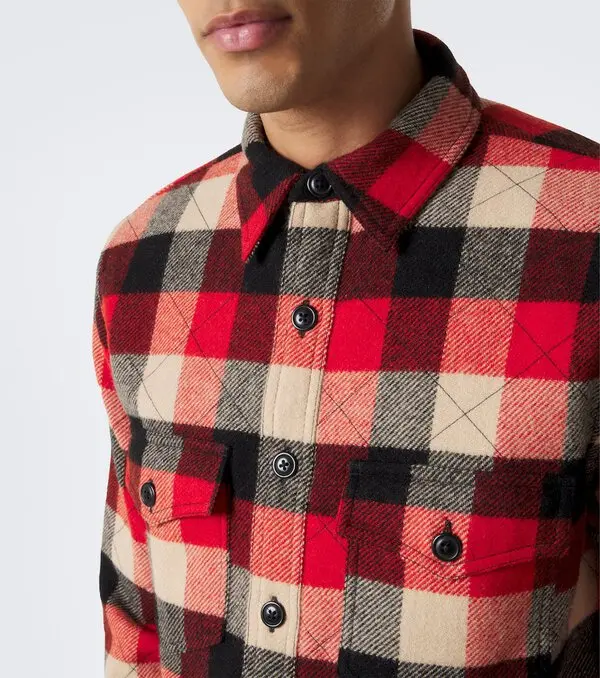 Ralph Lauren Padded Plaid Wool Twill Overshirt