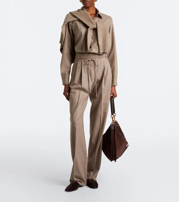 Max Mara Cashmere-blend Straight Pants