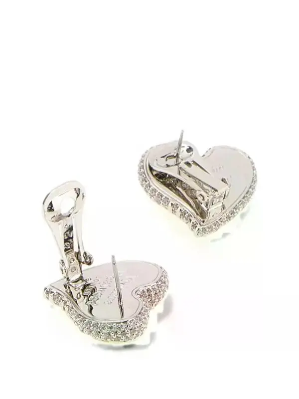 VIVIENNE WESTWOOD Evangeline Orb Heart Earrings - Silver