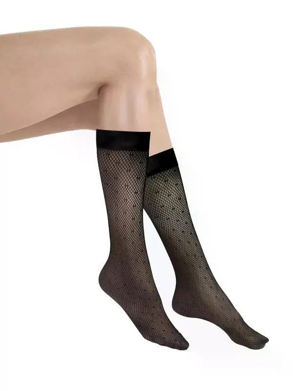 Wolford Polka-dot Net Socks