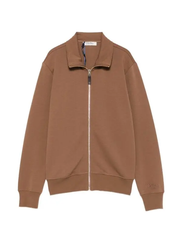Max Mara Cotton Zipped Sweatshirt By - Beige
