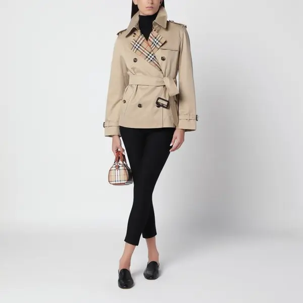 Burberry Honey Cropped Trench Coat