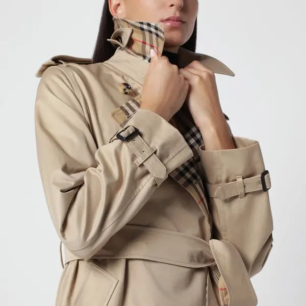 Burberry Honey Cropped Trench Coat