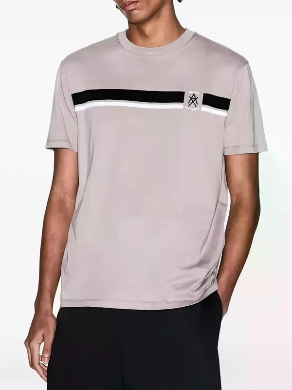 Armani Exchange Logo-print Striped T-shirt