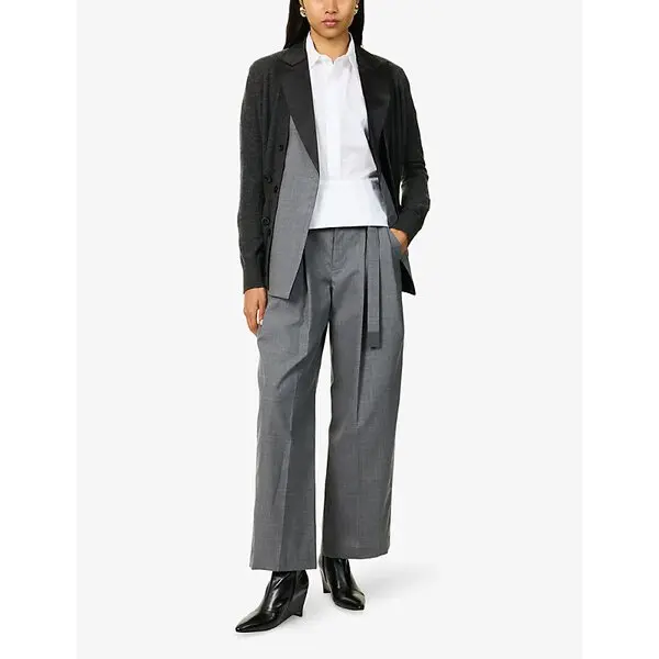 Sacai Contrast Suit Wool Cardigan