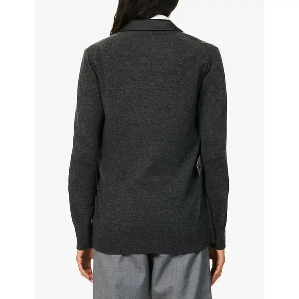 Sacai Contrast Suit Wool Cardigan