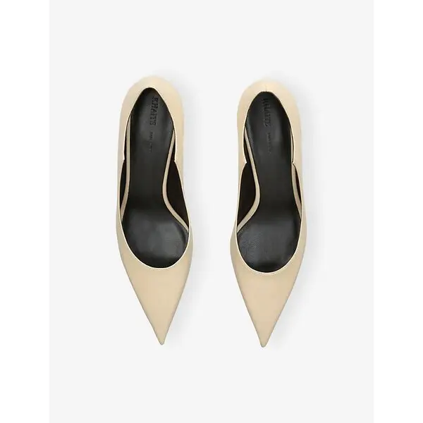 Khaite Valerie 55 Leather Heeled Courts