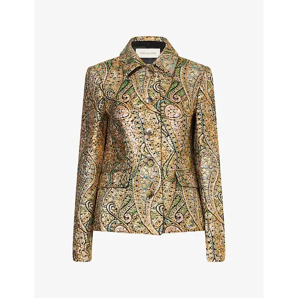 Dries Van Noten Bettsy Metallic-pattern Jacquard Jacket - Multi