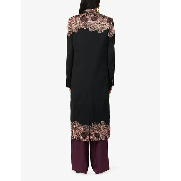 Dries Van Noten Rarrysta Embroidered Woven Coat