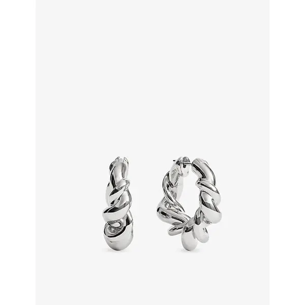 Monica Vinader Ochre Large Sterling- Hoop Earrings - Silver
