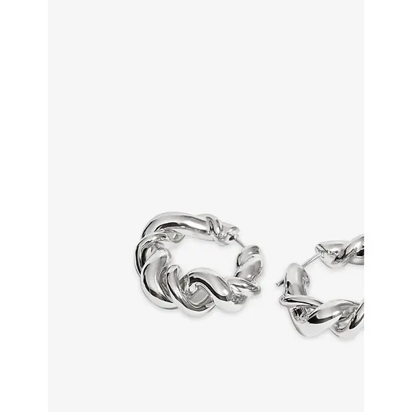 Monica Vinader Ochre Large Sterling- Hoop Earrings