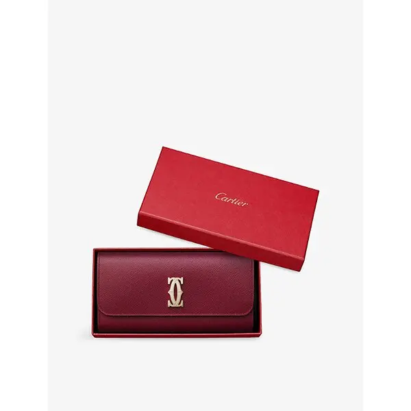 Cartier C De Leather Wallet - Red
