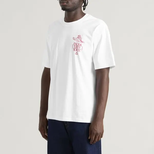 Edwin Ekoda Bath House Ts - White Garment Washed