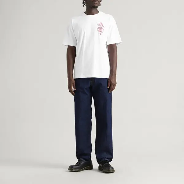 Edwin Ekoda Bath House Ts - White Garment Washed