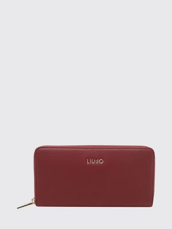 Liu Jo Continental Zip-around Wallet In Grained Faux Leather - Red