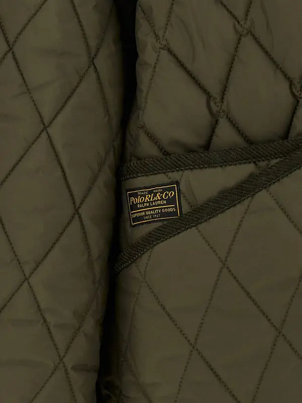 Polo Ralph Lauren Water-repellent Quilted Jacket With Velvet Collar