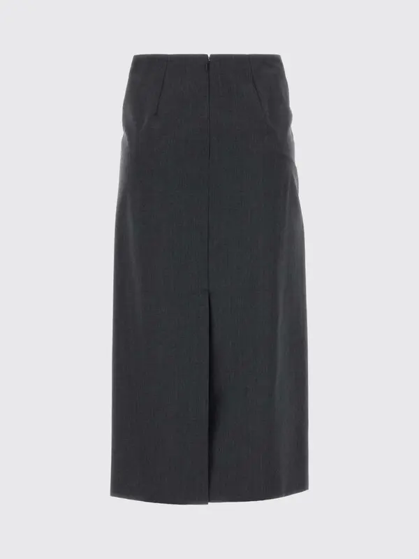 JIL SANDER High-waisted Wool Midi Pencil Skirt With Slit