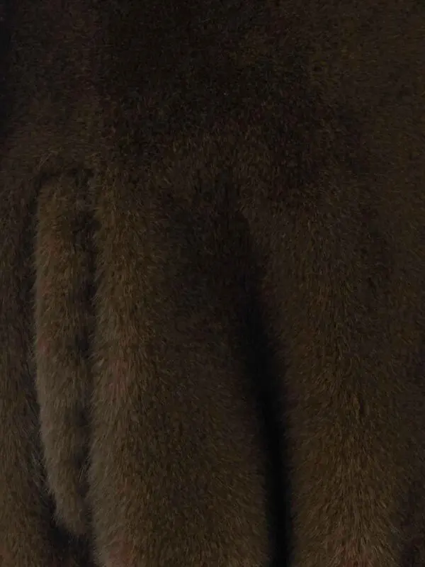 Stella McCartney Faux Fur Jacket With High Neck And Zip Closure