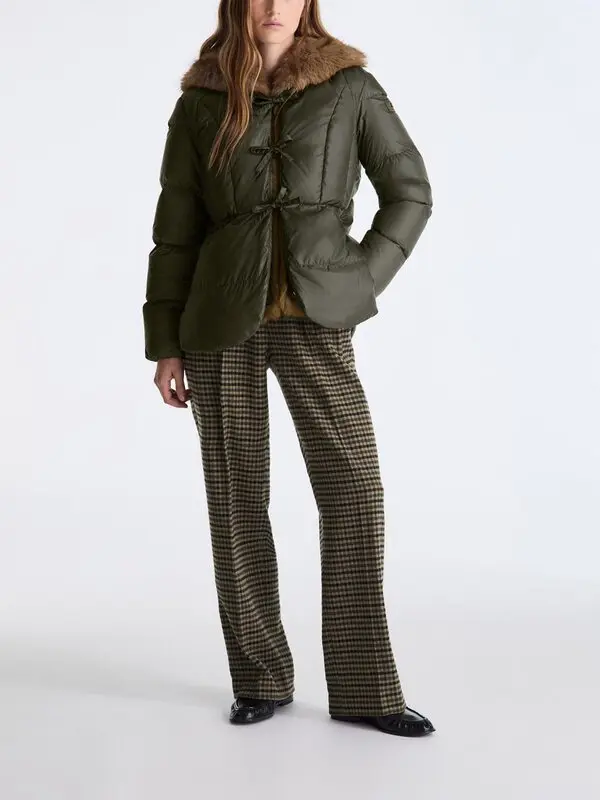 Peuterey Short Quilted Nylon Puffer Jacket With Hood And A Relaxed Fit - Brown