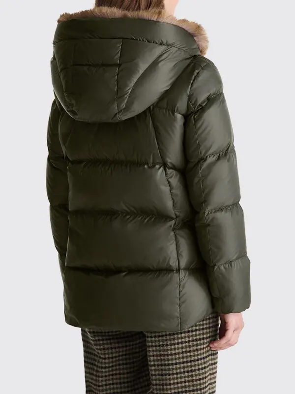 Peuterey Short Quilted Nylon Puffer Jacket With Hood And A Relaxed Fit - Brown