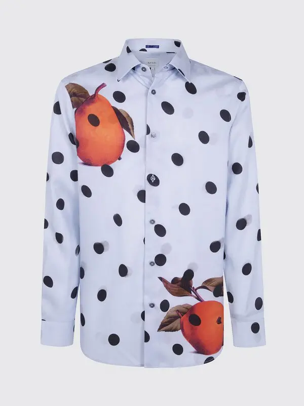Paul Smith Long-sleeved Polka Dot Viscose Shirt