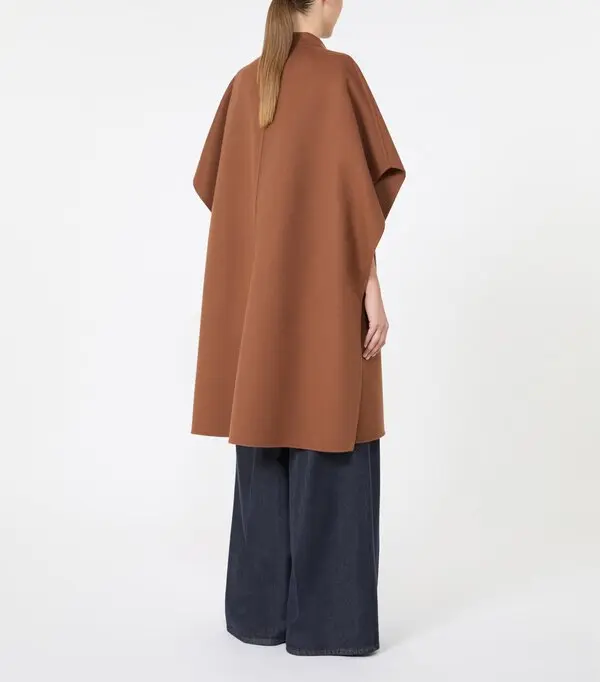 Max Mara Virgin Wool Button-up Cape