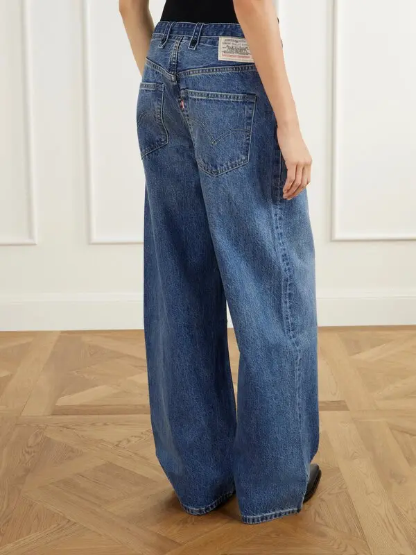 Sacai Levi's Belted Mid-rise Wide-leg Jeans
