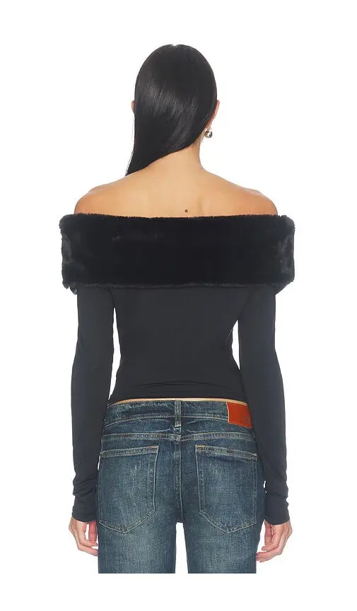 Lioness Waldorf Off Shoulder Top - Black