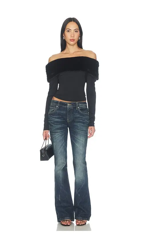 Lioness Waldorf Off Shoulder Top - Black