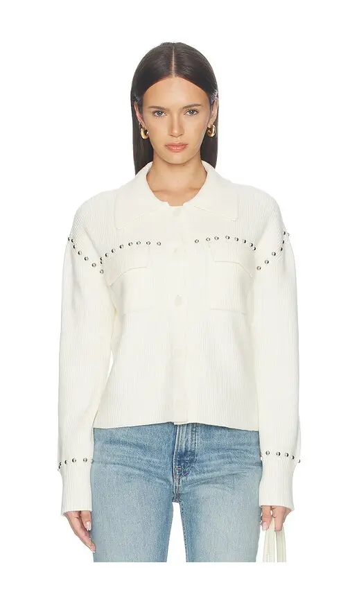 Central Park West Felix Studded Sweater Jacket