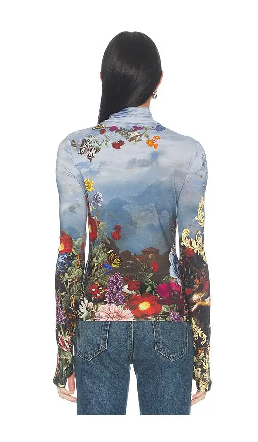 Alice + Olivia Delaina Longsleeve Turtleneck Top