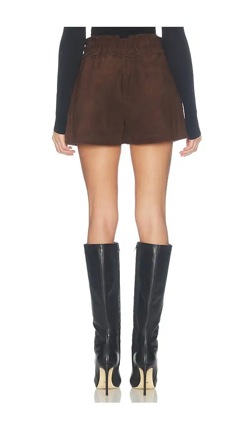 AEXAE Lamb Leather Suede Pocket Mini Short