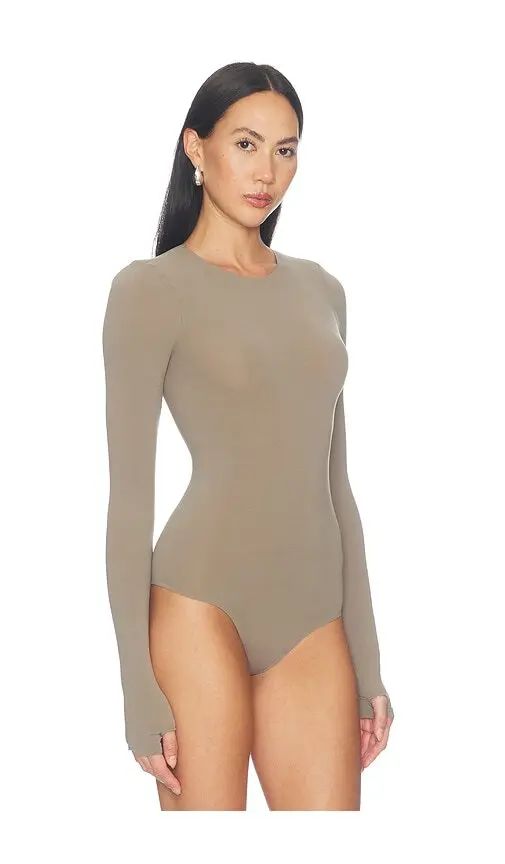 Commando Ballet Crewneck Bodysuit - Taupe