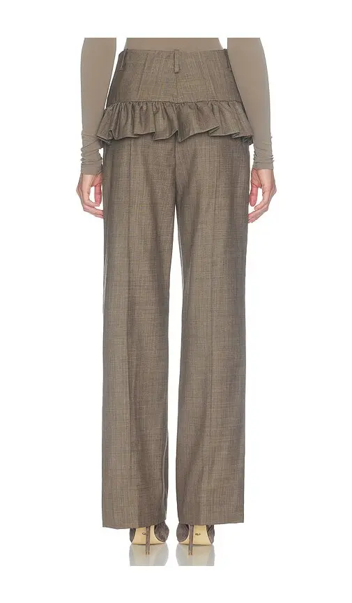 GANNI Wool Melange Suiting Skirt Pant In . Also