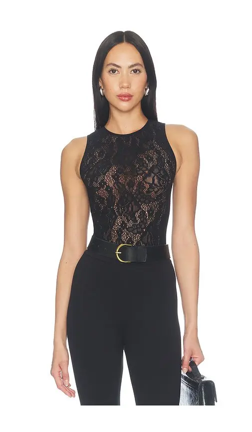 Wolford Infinite Rose Net Bodysuit In . Also